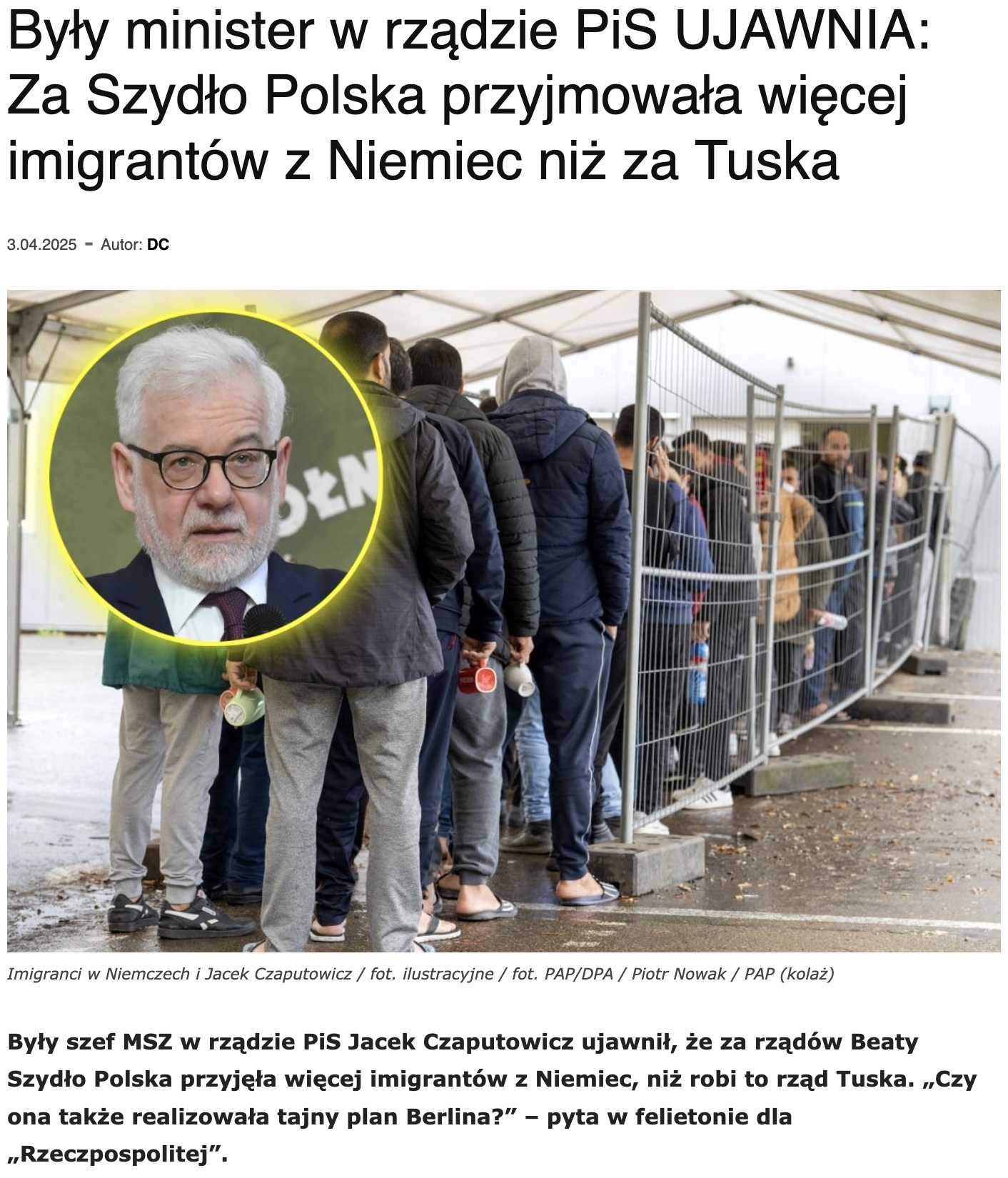 "Próbują sparaliżować naszą Straż Graniczną". Tusk uderza w PiS i Konfederację :: Wykop.pl